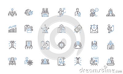 Data-driven Management Line Icons Collection. Insights, Analytics ...