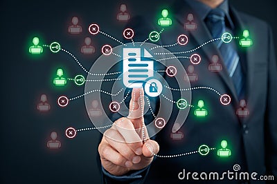 Data Management and Privacy Stock Photo - Image of protected, icon ...