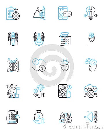 Data Metrics Linear Icons Set. Analytics, Metrics, Statistics, KPIs ...