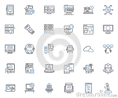 Data Science Line Icons Collection. Analytics, Machine Learning, Statistics, Modeling ...