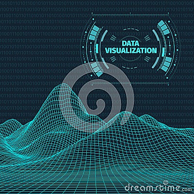 Data Visualization Background . Futuristic Design Hud Element . Binary ...