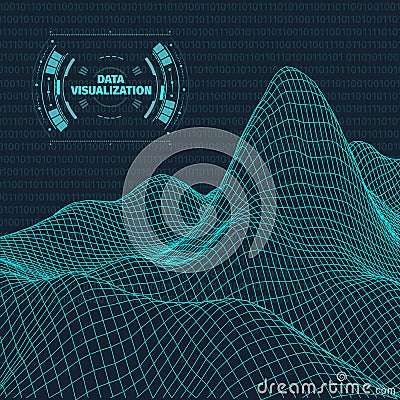 Data Visualization Background . Futuristic Design Hud Element . Binary ...