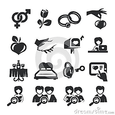 Dating Icon Set Royalty Free Stock Photo - Image: 32482695