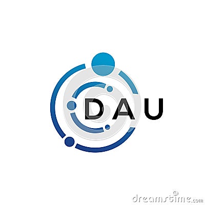 DAU Letter Logo Design On White Background. DAU Creative Initials ...
