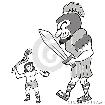 David Und Goliath Lizenzfreies Stockbild - Bild: 3295756