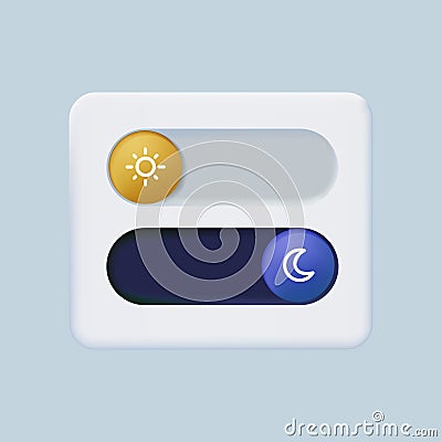 Day And Night Mode Switch Icon Set. Interface Ui Symbol Concept. On Off ...
