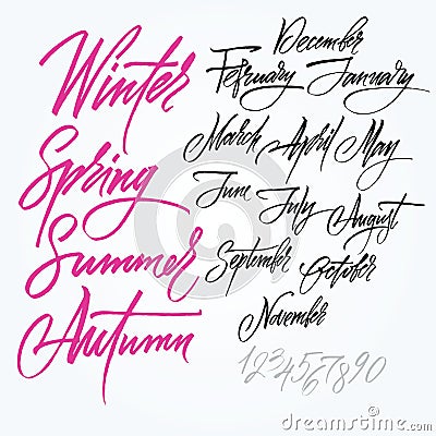 Days Of The Week. Calligraphy. Stock Vector - Image: 40304751