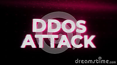 Ddos Attack Warning Alert Error Message Flashing on Screen, Computer System Crash. Stock Video ...