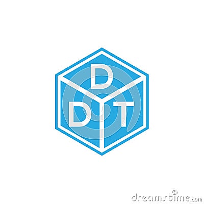 DDT Letter Logo Design On Black Background. DDT Creative Initials ...