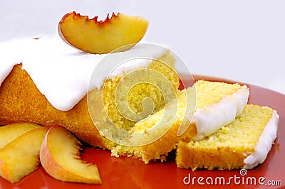 De Cake Van De Perzik Royalty-vrije Stock Afbeelding - Afbeelding: 7928666