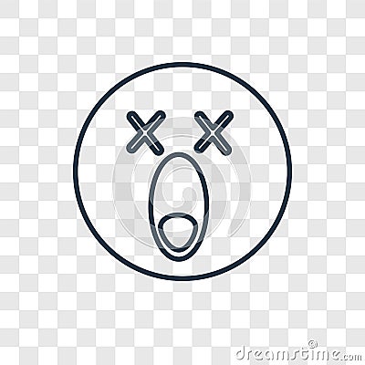 Dead Concept Vector Linear Icon Isolated On Transparent Background ...