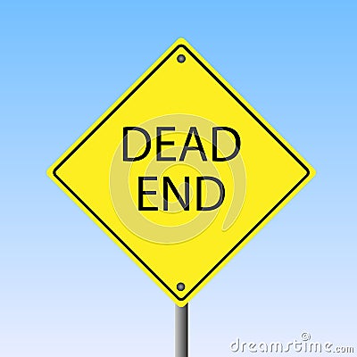 Dead End Sign Cartoon Vector | CartoonDealer.com #15194371