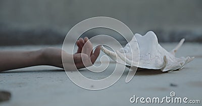 Dead Hand on the Floor, Filmed on Cinema Camera, 12 Bit Color Stock ...