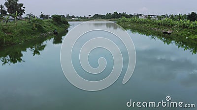 Dead river in the city stock video. Video of natural - 188625001