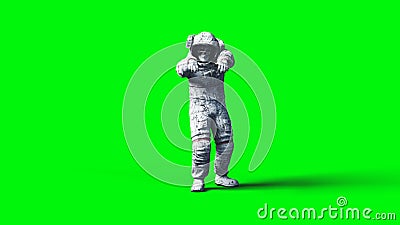 Dead Zombie Astronaut in Space. Cadaver. Green Screen. Realistic 4k ...