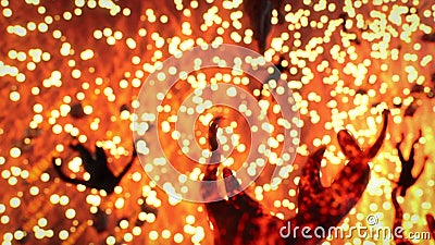 Death and Hell Cast into the Lake of Fire with Sparks Stock Video ...