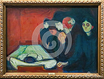 At The Deathbed By Edvard Munch Editorial Photo | CartoonDealer.com ...