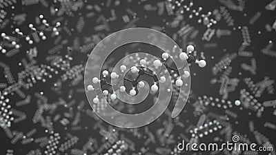 Decane Molecule Made with Balls, Conceptual Molecular Model. Chemical ...