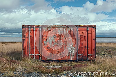 A Decaying Shipping Container In Neglect A Solemn Relic Of A Nautical ...