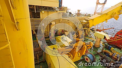 Deck Cargo Operations on Offshore Drilling Rig Stock Video - Video of ...