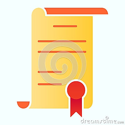 Declaration Flat Icon. American Document Vector Illustration Isolated ...