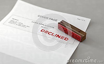 Declined Stamp And Application Form Stock Photo | CartoonDealer.com ...