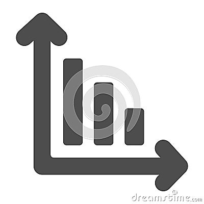 Declining Bar Graph, Decrease Bar Chart Solid Icon, Diagram Concept ...