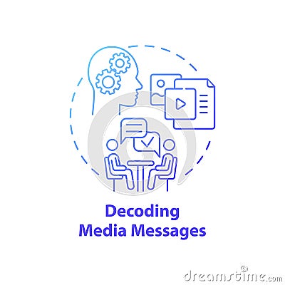 Decoding Media Messages Concept Icon Stock Illustration | CartoonDealer ...