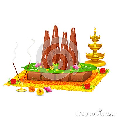 Decorated Onathappan For Onam Celebration Stock Vector - Image: 43680929