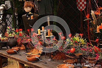 Decoration Medieval Feast In The Castle Stock Photo - Image: 70543718