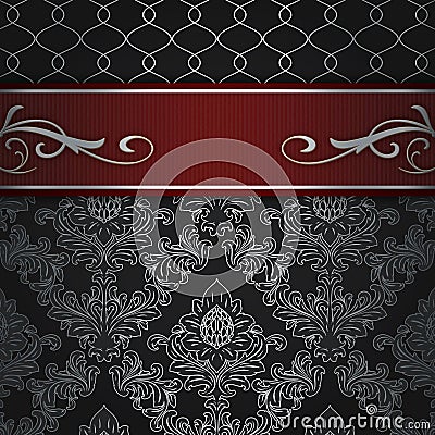 Decorative Background With Elegant Red Border. Stock Illustration ...