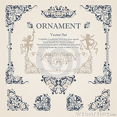 Decorative Elements Of The Book Pages Stock Images - Image: 30265614