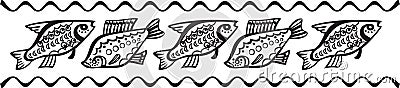 Decorative Fish Pattern Royalty Free Stock Photography - Image: 33312237