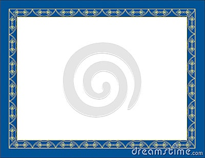 Decorative Gold And Blue Border Royalty Free Stock Images - Image: 29033809