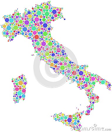 Decorative Map Of Italy - Europe - Stock Image - Image: 28491551