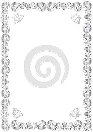 Decorative Silver Frame Stock Images - Image: 9121784