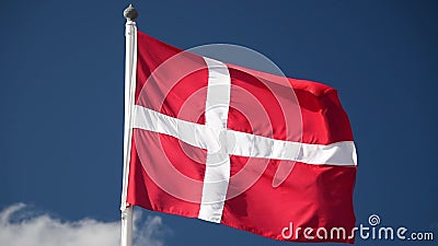 Deense Vlag stock footage. Video of deens, vlag, stof - 75299220