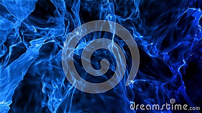 Deep Blue Elegant Abstract Flame Loop Stock Footage - Video of engulfed ...