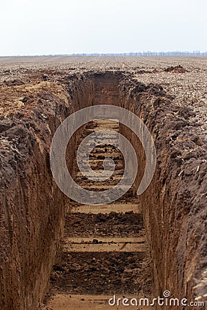 Deep Trench In The Soil Royalty-Free Stock Image | CartoonDealer.com ...