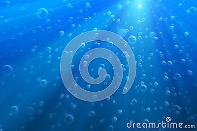 Deep Underwater With Bubbles Royalty Free Stock Images - Image: 7186569