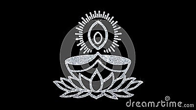 Deepak Diya Lamp Element Blinking Icon Particles Greetings, Invitation ...