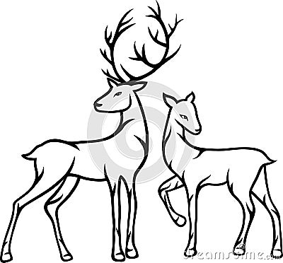 Deer Couple Royalty Free Stock Images - Image: 38176479