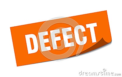 Defect Sticker. Defect Square Sign. Defect Cartoon Vector ...