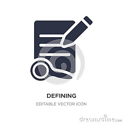 Defining Icon On White Background. Simple Element Illustration From ...