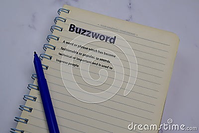 Definition Of Buzzword Word With A Meaning On A Book. Dictionary Concept Royalty-Free Stock ...