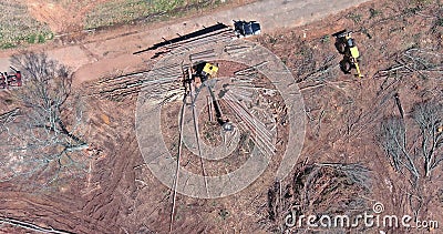 During Deforestation Clearing the Ground from Trees Using a Crawler ...