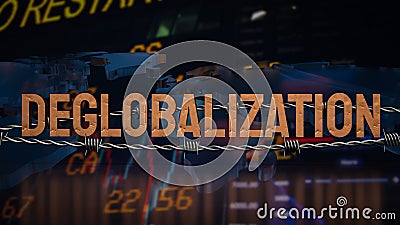 The Deglobalization On World Business Chart Image 3d Rendering Royalty ...