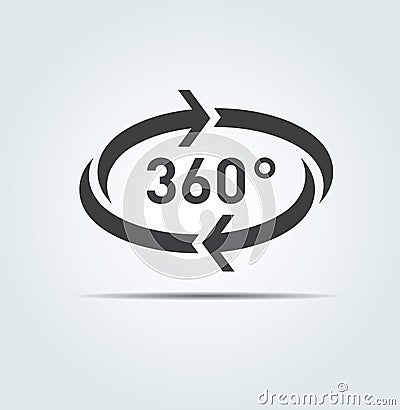 360 Degree Circular Rotation. Vector Arrows. Refresh And Reload Icon ...