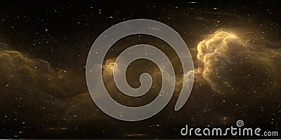 360 Degree Full Sphere Panoramic Deep Outer Space Background With Giant ...