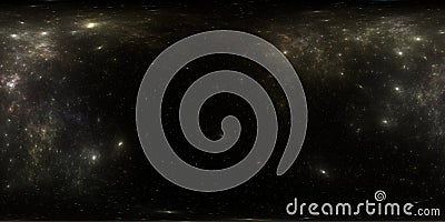 360 Degree Space Nebula. Giant Interstellar Cloud With Stars ...